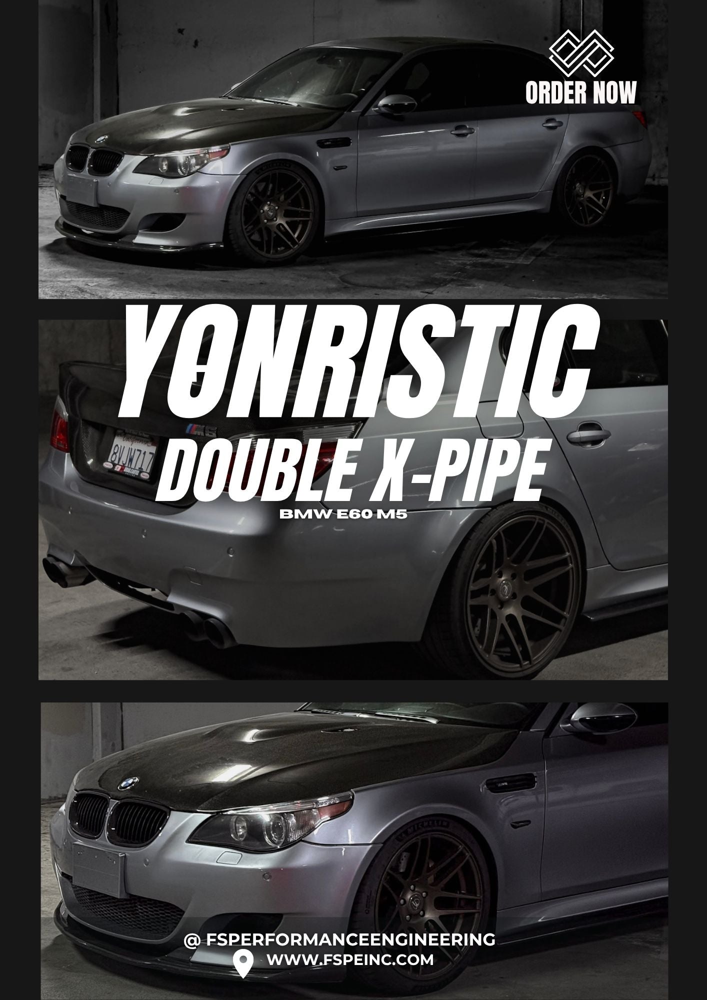 BMW E60 M5 Performance Exhaust System Double X-Pipe – FSPE