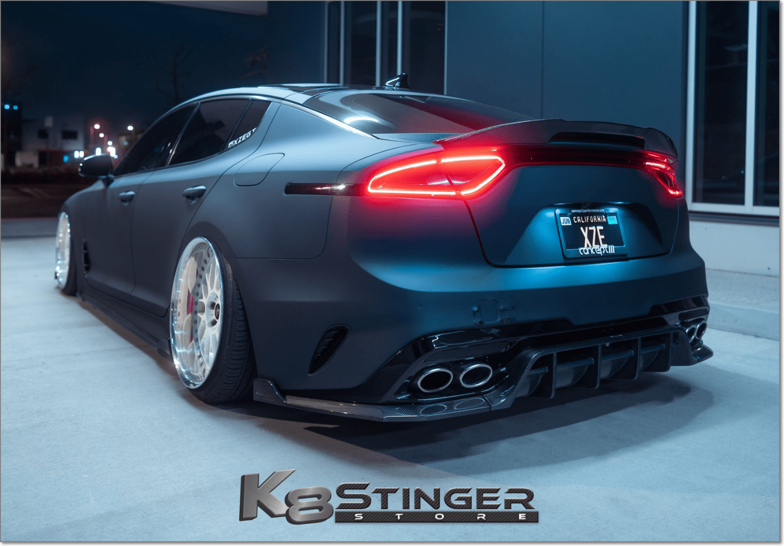 Kia Stinger - Adro Carbon Fiber Rear Diffuser V2 – FSPE