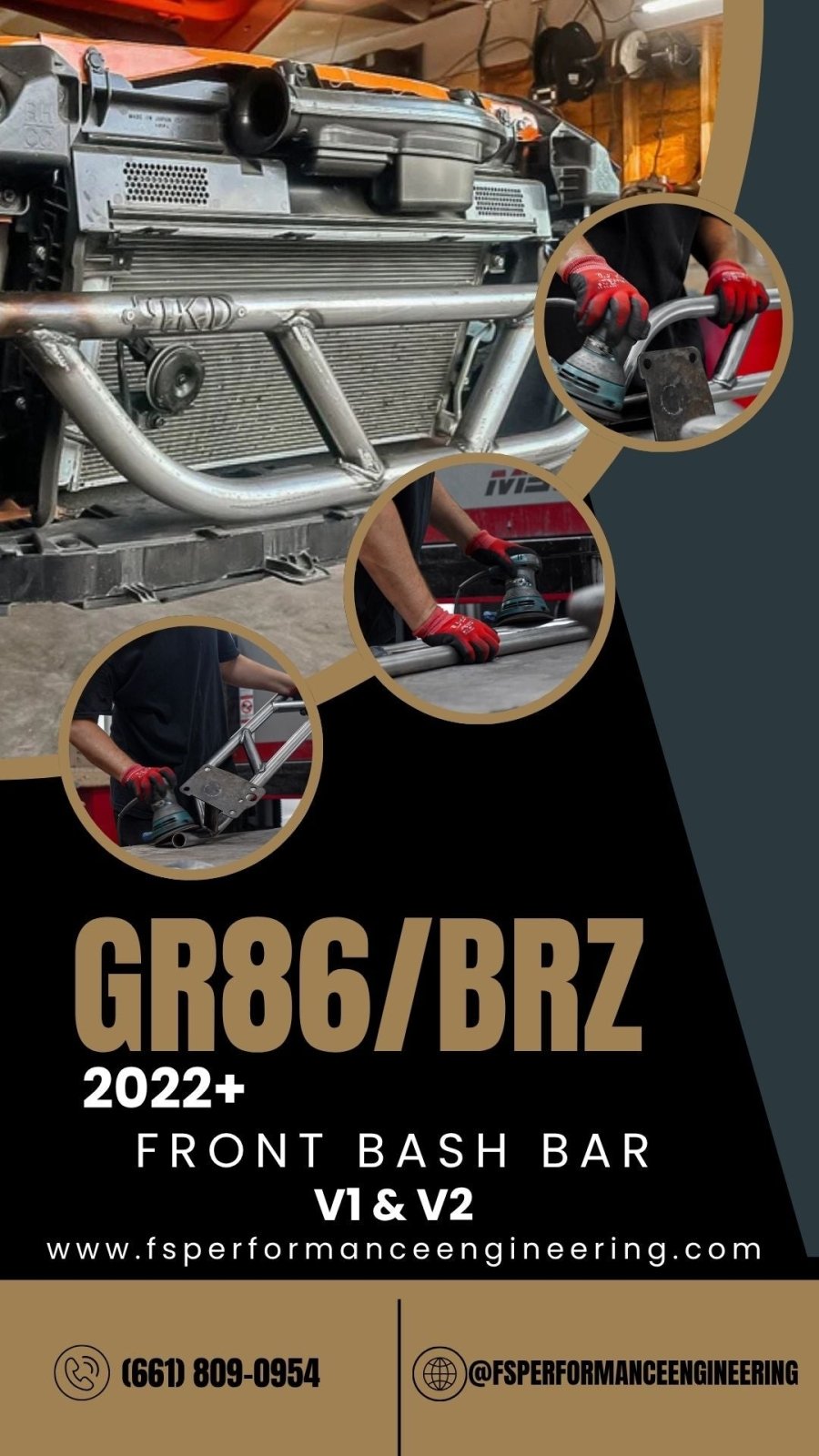 Toyota GR86 / Subaru BRZ 2022+ Front Bash Bar V1 & V2 – FSPE