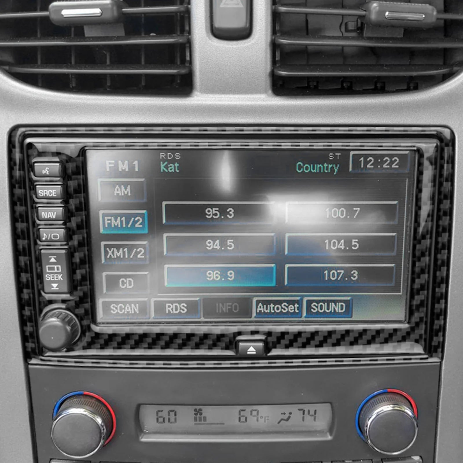 Chevrolet Corvette C6 (2005-2007) Carbon Fiber Navigation System Contr ...