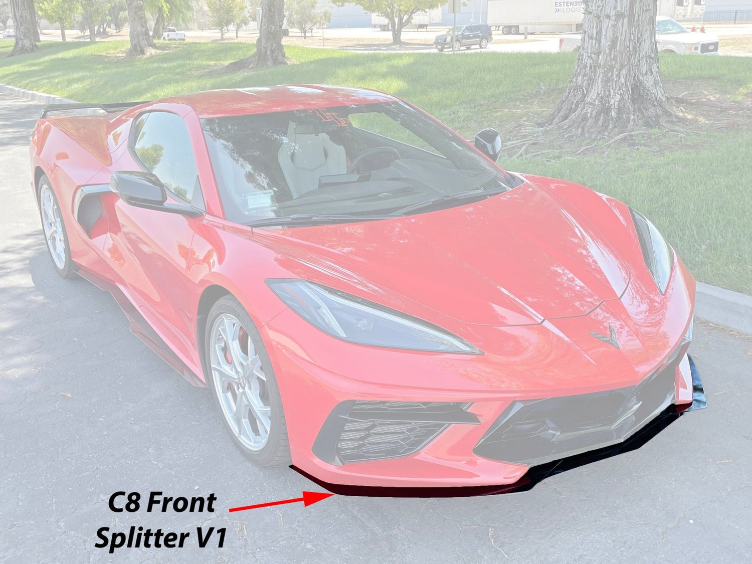2020-2022 Chevrolet Corvette C8 Front Splitter V1 | FSPE