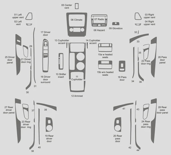 Chevrolet Traverse SUV (2013-2016) Carbon Fiber Full Set Trims – FSPE
