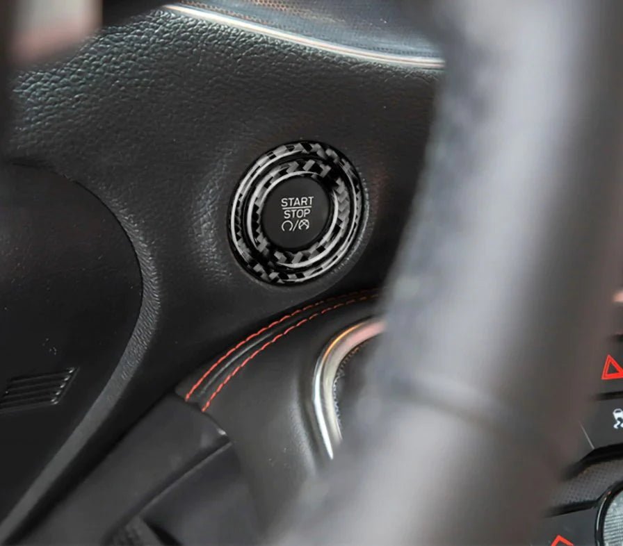 Dodge Challenger (2015-2023) Carbon Fiber Car Engine Start/Stop Button ...