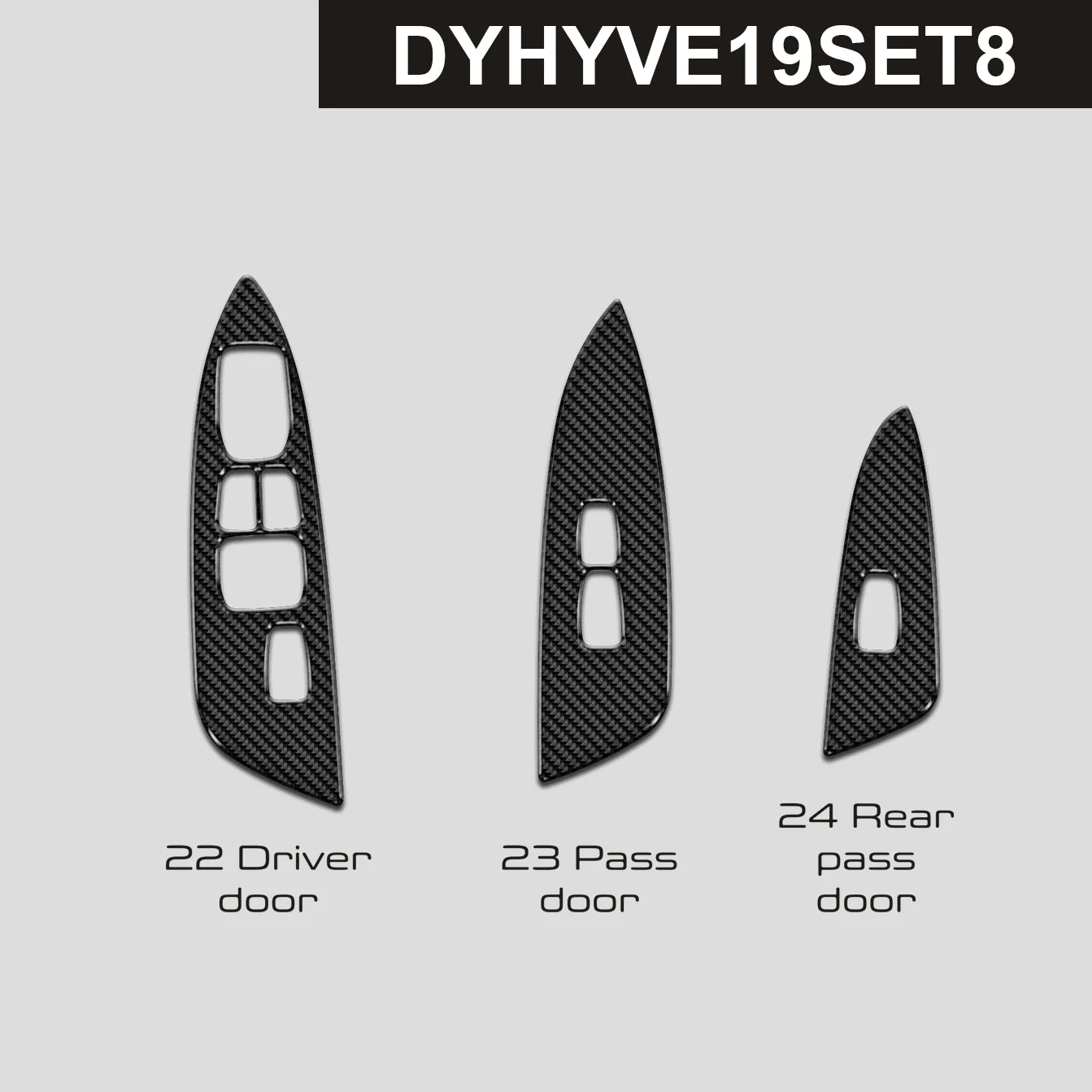 Hyundai Veloster (2019-2022) Carbon Fiber Window Control Trims – FSPE