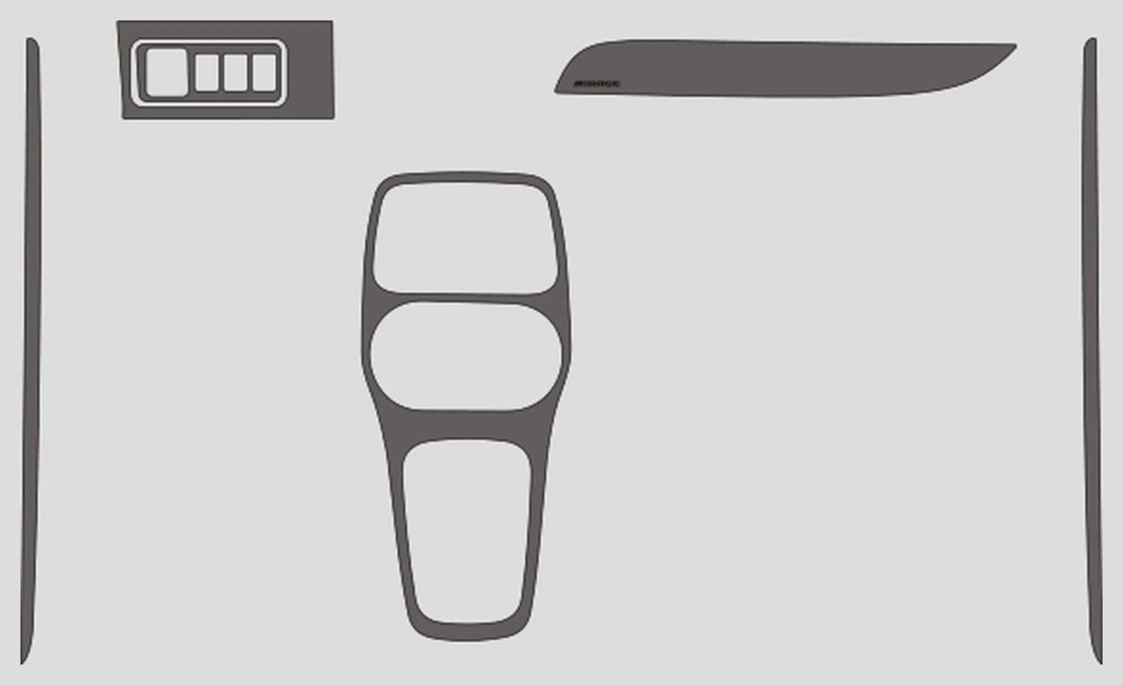Mitsubishi Mirage (2014-2020) Carbon Fiber Full Set Trim – FSPE