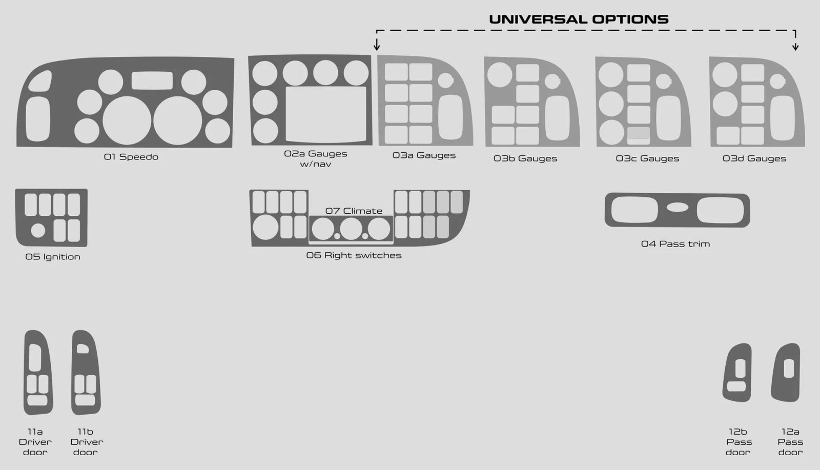 Peterbilt 365 (2016-2020) Carbon Fiber Full Set Trim – FSPE
