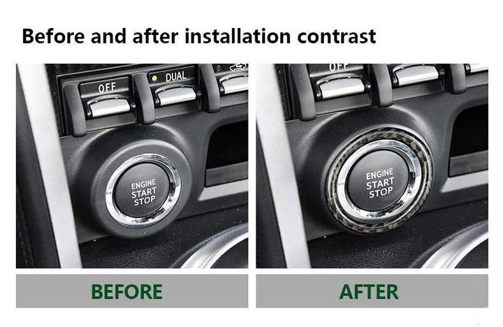 Subaru BRZ (2013-2016) Carbon Fiber Engine Start/Stop Push Button Trim ...