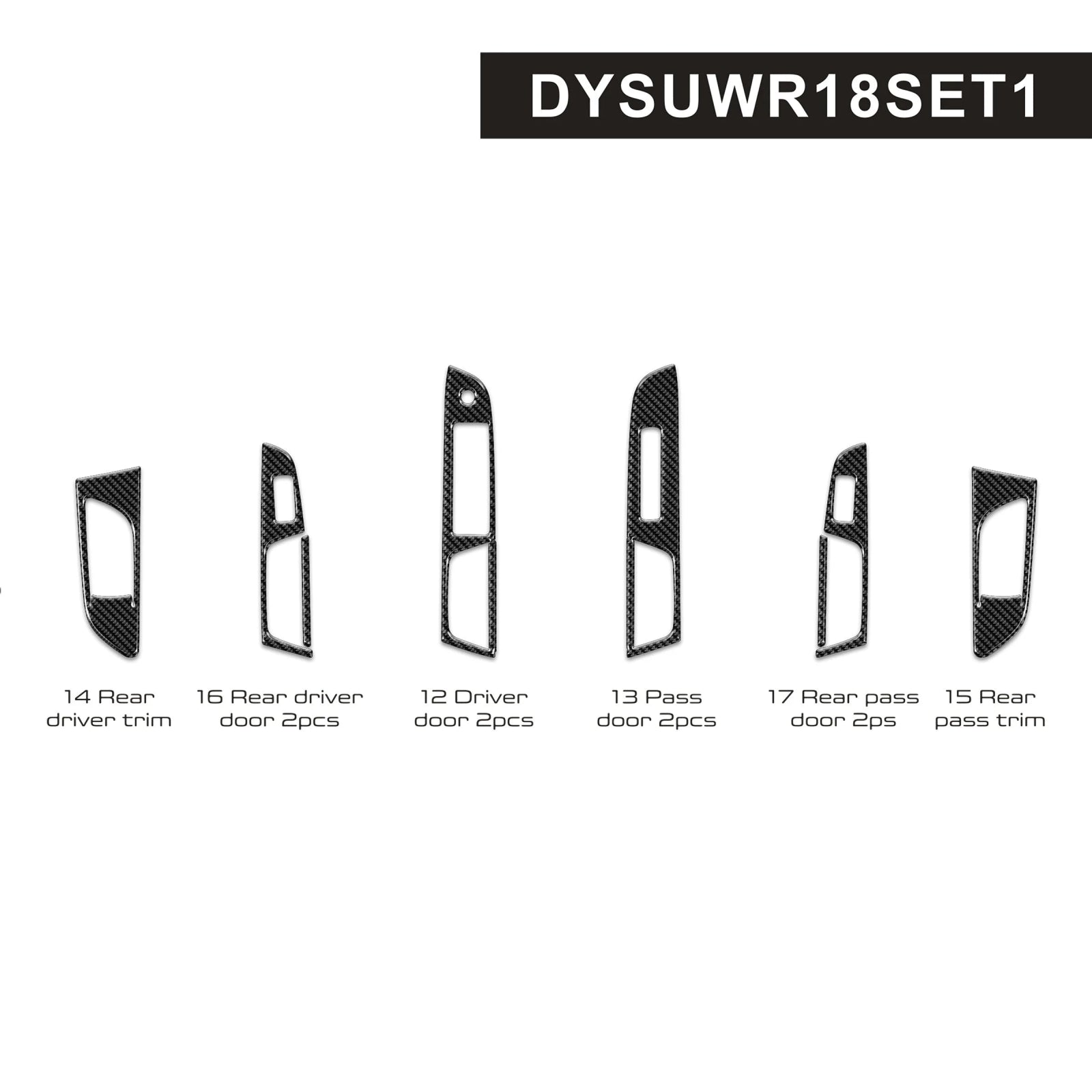 Subaru WRX (2018-2021) Carbon Fiber Front & Rear Door Trims – FSPE