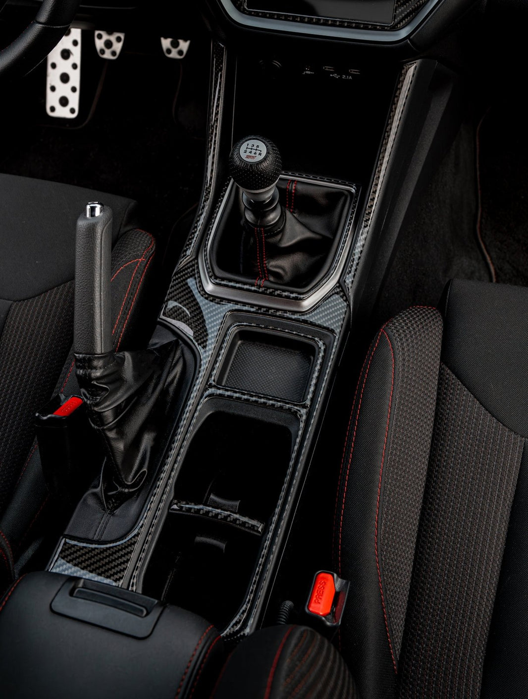 Subaru WRX (2022-2023) Carbon Fiber Handbrake & Cup holder – FSPE