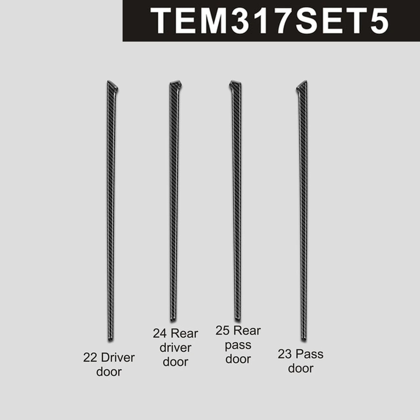 Tesla Model 3 (2017-2022) Carbon Fiber Door Trims – FSPE