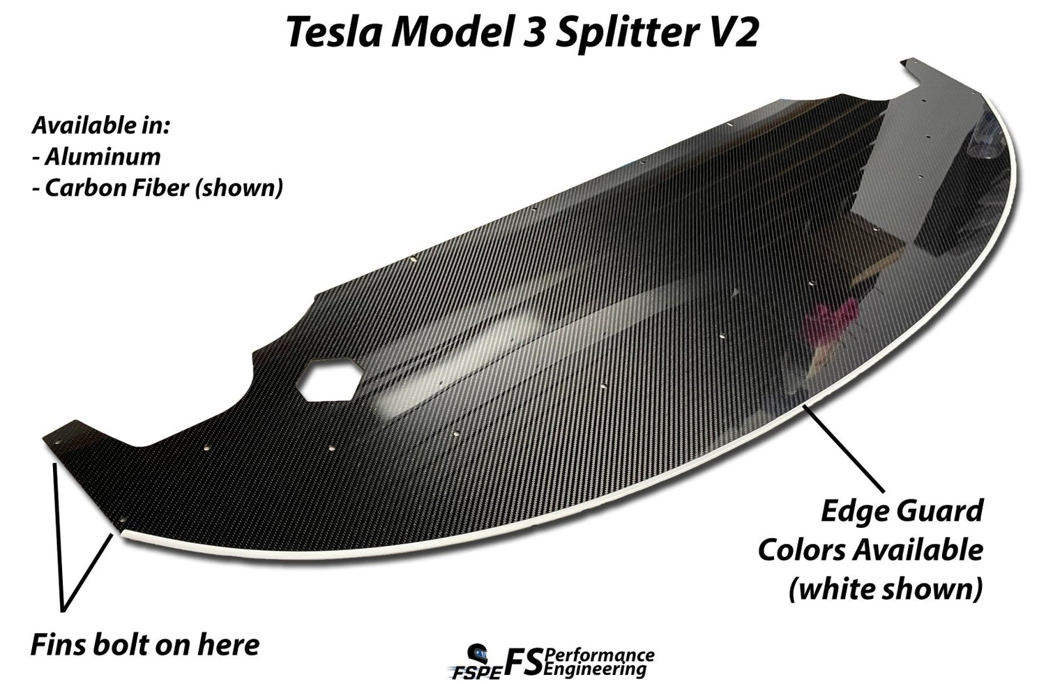 Tesla Model 3 Front Splitter V2 | FSPE