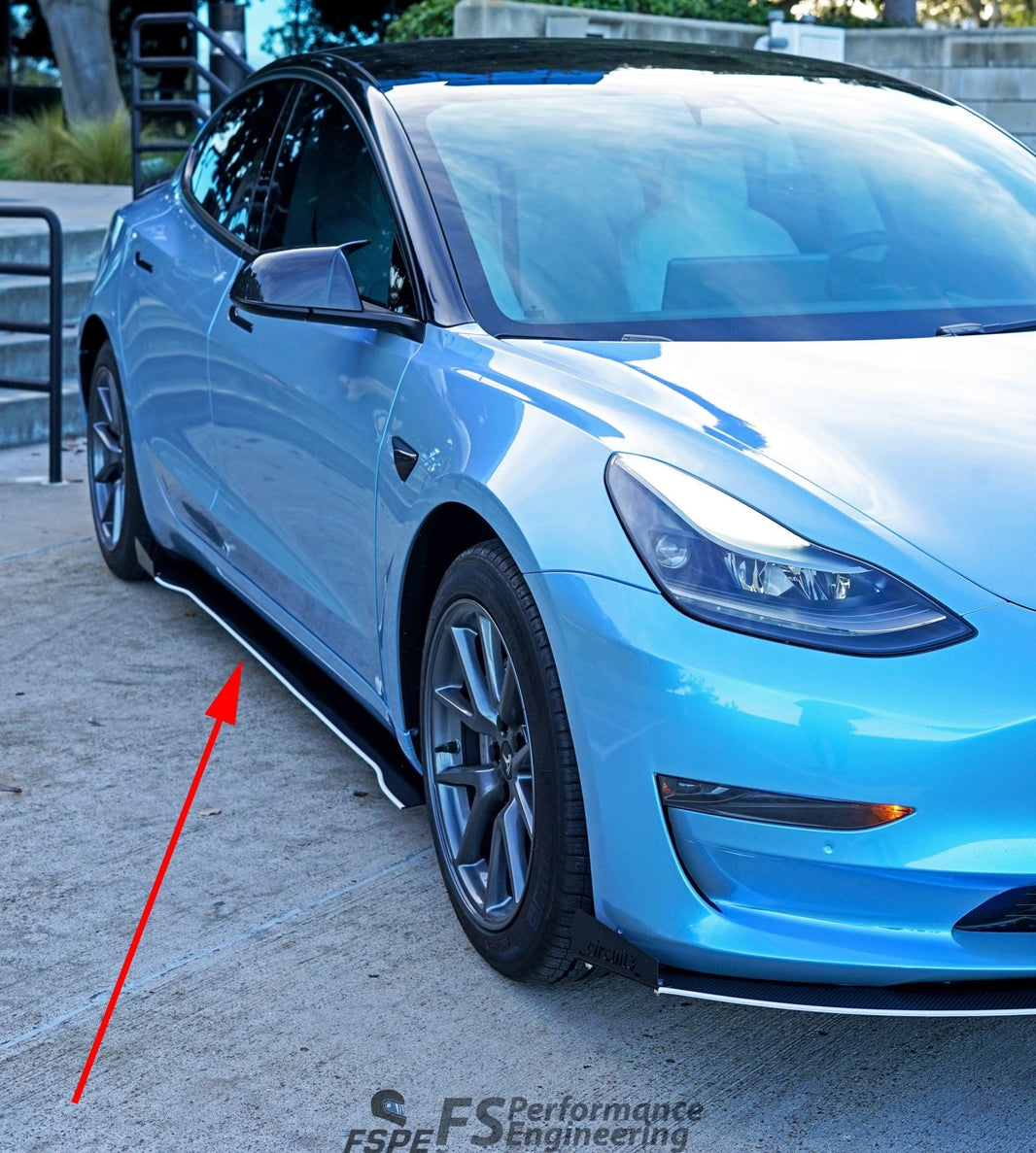 Tesla Model 3 Side Skirt Extensions V2 | FSPE